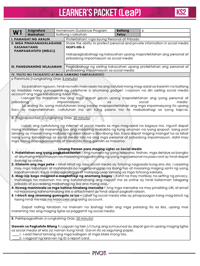 Q3 HGP 6 Week1 | PDF