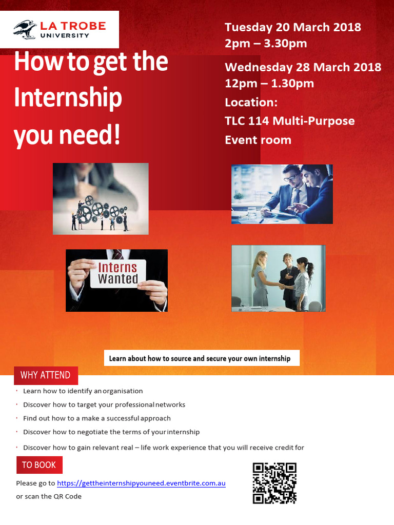 How To Get The Internship You Need - LaTrobe University | PDF