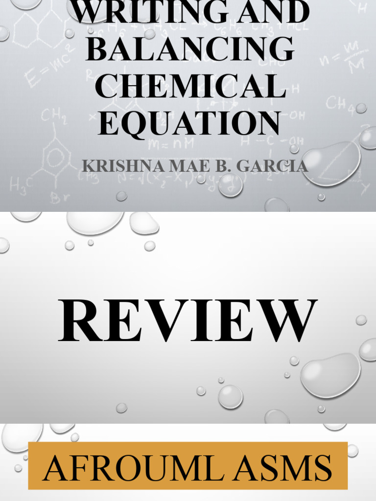 5. Writing and Balancing Equation (1) | PDF