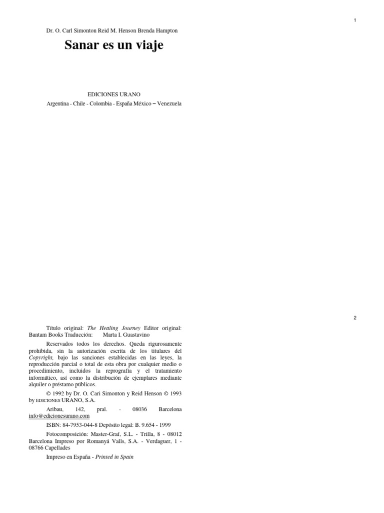 Sanar Es Un Viaje | PDF | Cáncer | Mente