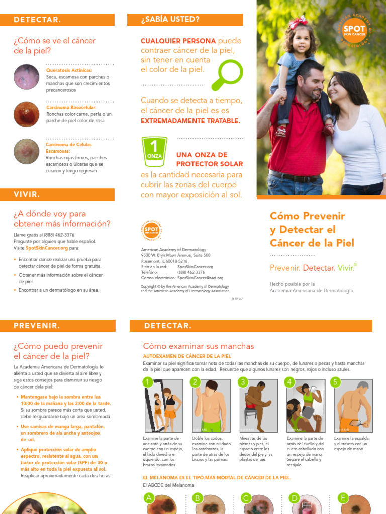 Spanish Prevent Detect Live Pamphlet | PDF | Cáncer | Especialidades ...