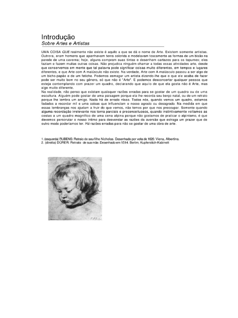 E.Gombrich - História Da Arte Parte. Primitivo e Egito | PDF