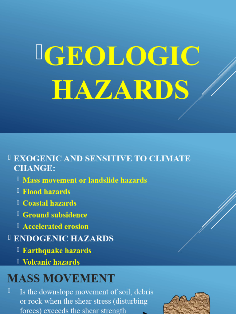 2.1 Geological Hazard | PDF | Landslide | Geology