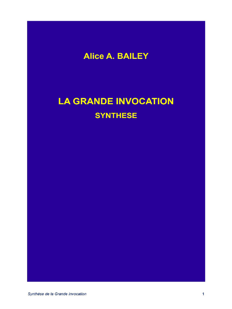 La Grande Invocation Pour Les Initiers - 231204 - 213008 | PDF