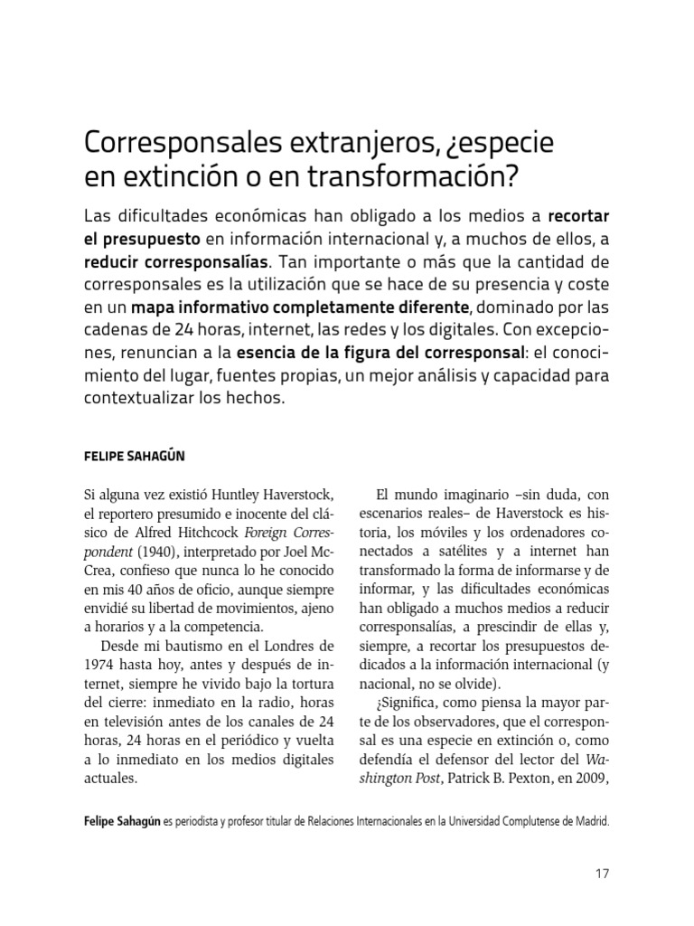 Corresponsales-Extranjeros | PDF | Cbs | España