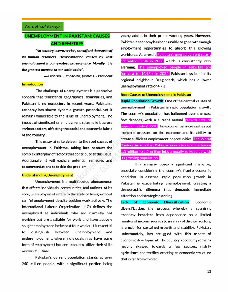 Most Important Data For Pakistan Affairs Current Affairs and Essay | PDF
