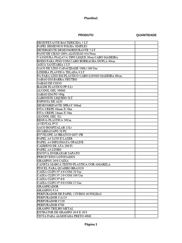 Controle de Materiais. - Planilhas Google Geral | PDF