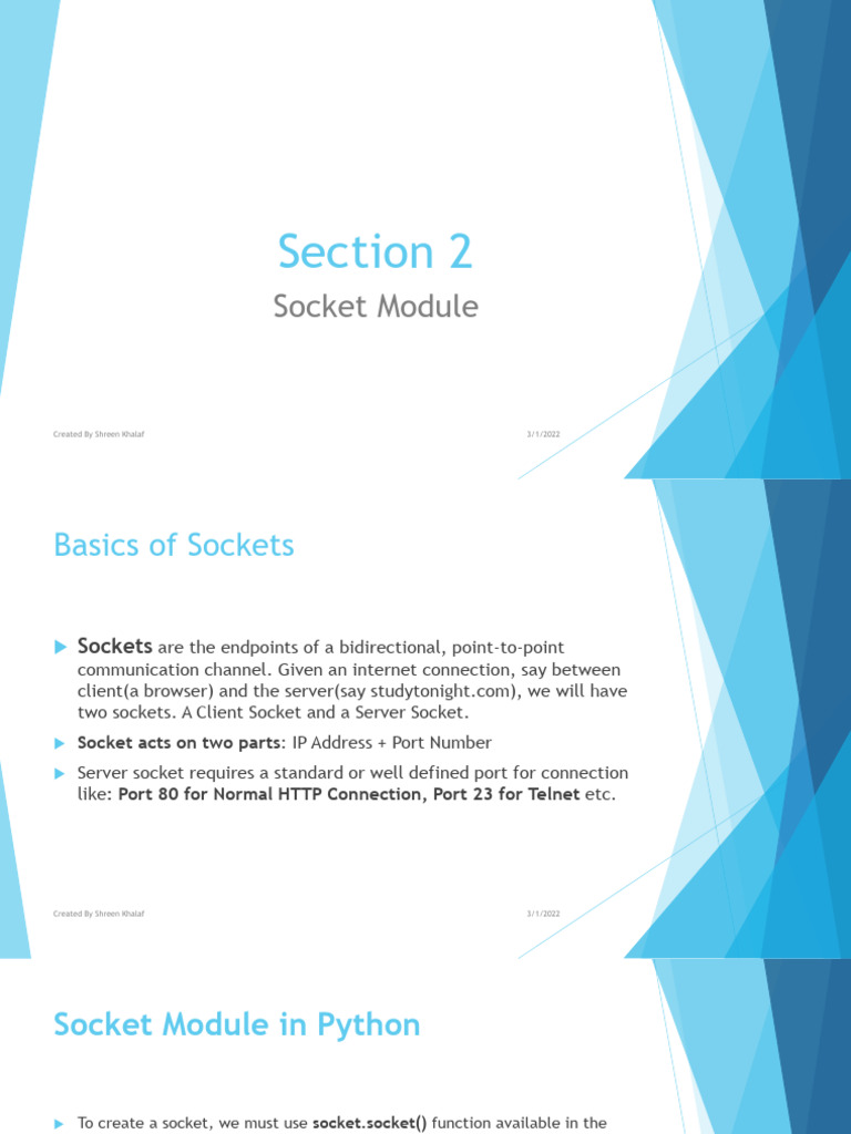 NP Section 2 | Download Free PDF | Port (Computer Networking) | Network Socket