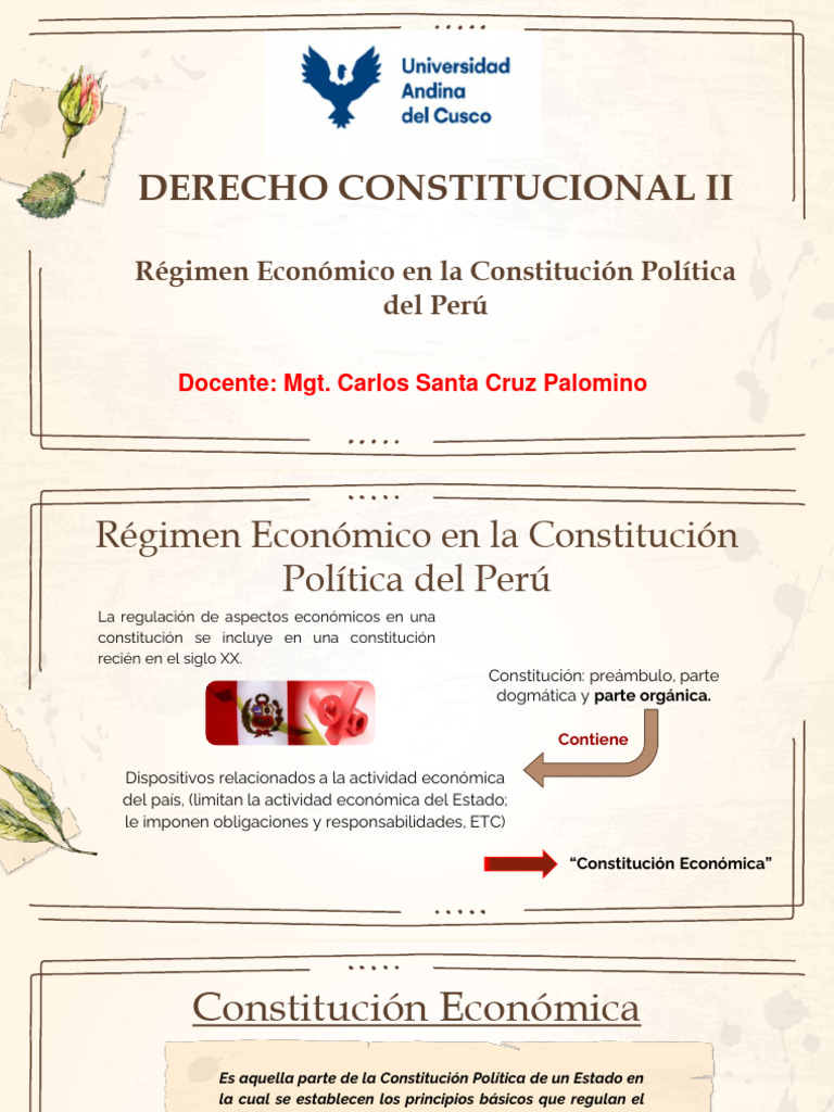 Der Const II - Clases 12-13 - La Constitucion y El Regimen Economico ...