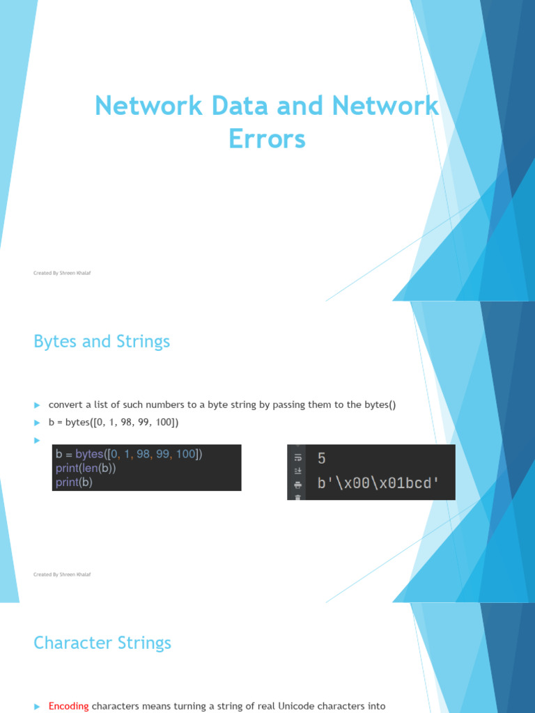 NP-Section7-Network Data and Network Errors | PDF | String (Computer ...