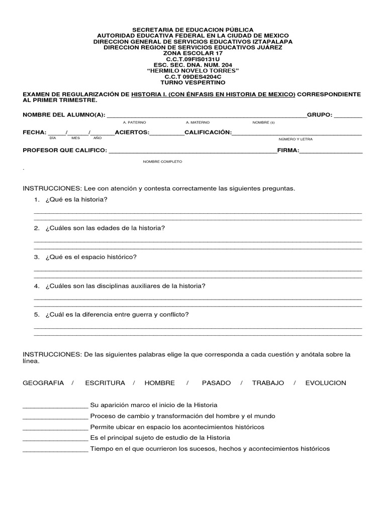 Examenes de Recuperacion T1 2024-1 | PDF | Roma antigua | Edades medias