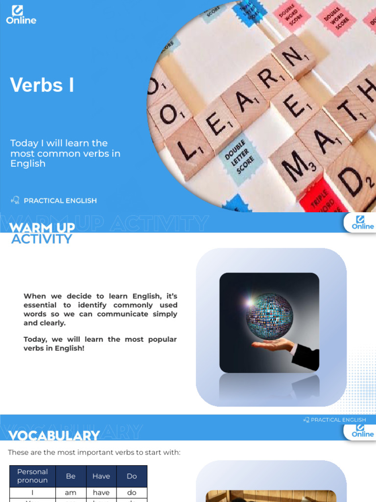 P.E A1 - 909 Verbs I. | PDF | English Language | Language Families
