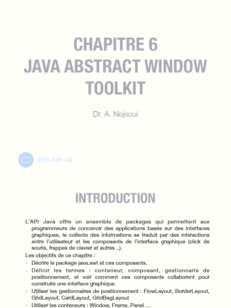 Composants AWT en Java | PDF | Java (Langage de programmation) | Logiciel système