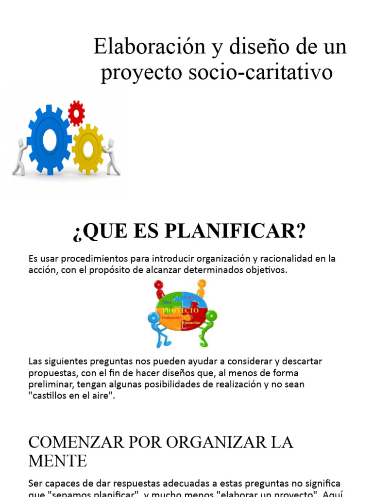 Elaboración y Diseño de Un Proyecto Social | Descargar gratis PDF ...