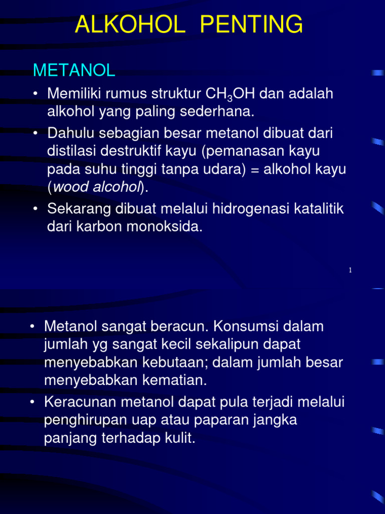 Jenis-Jenis Alkohol dan Sintesisnya | PDF