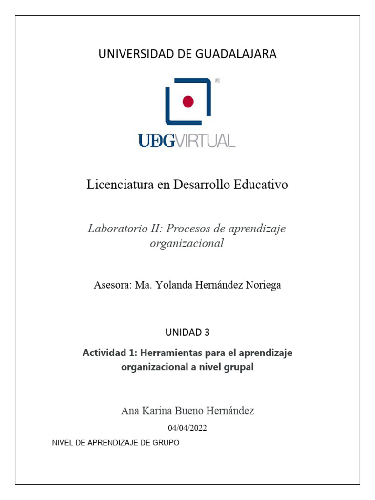 Herramientas de Aprendizaje Nivel Grupal | PDF | Aprendizaje | Liderazgo