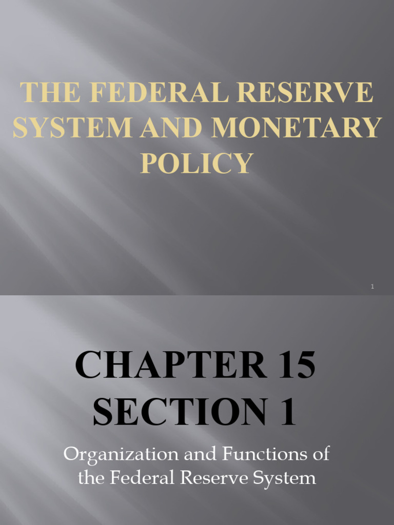 6 Federal Reserve System and Monetary Policy | PDF | Federal Reserve ...