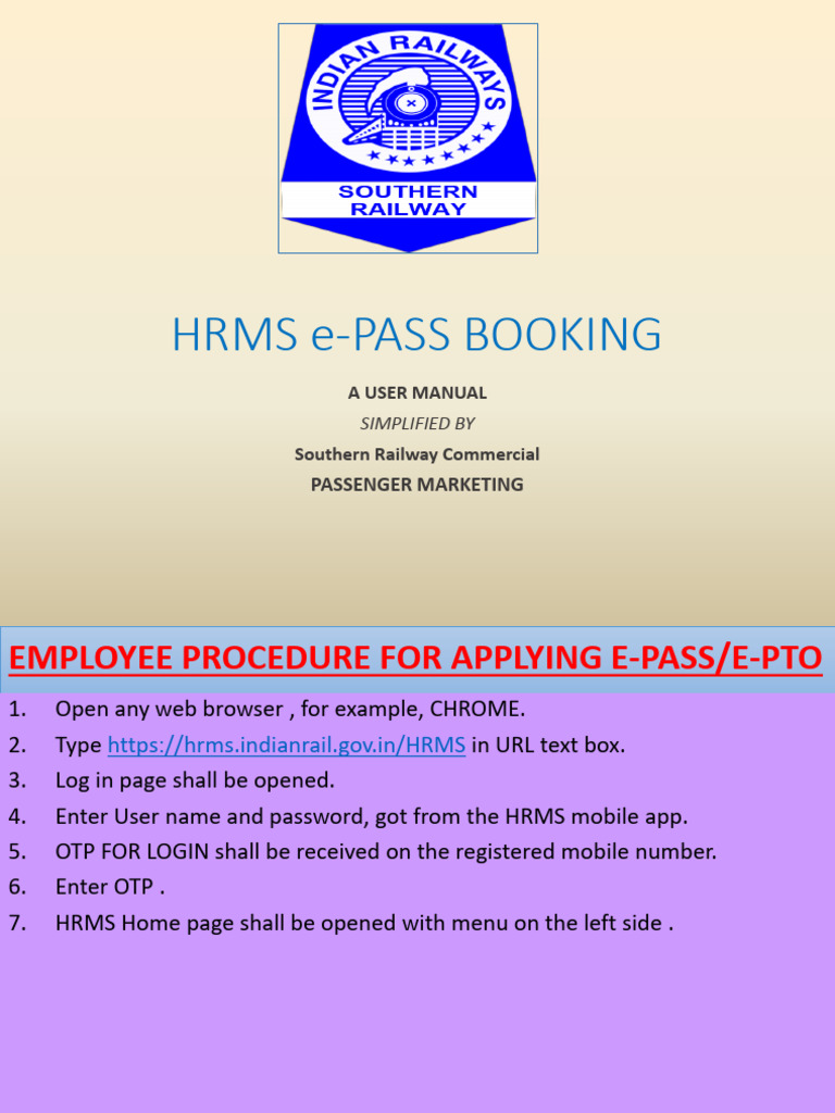 HRMS E-Pass Booking by SR | PDF | Login | Icon (Computing)