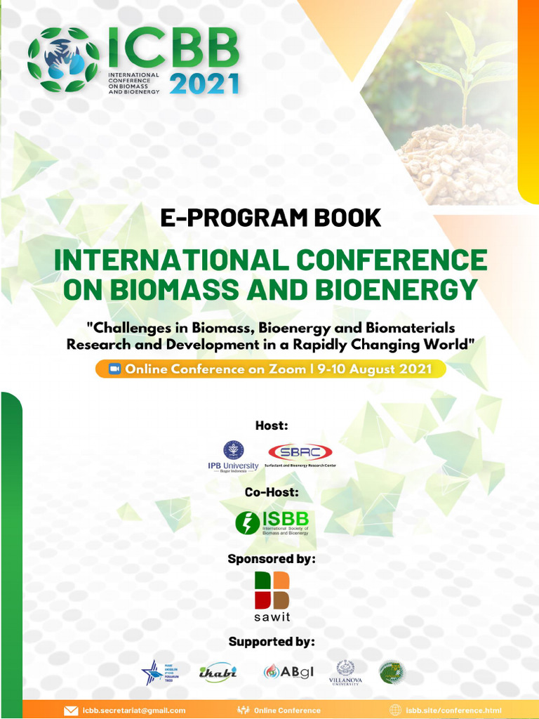 E Program Book ICBB 2021 | PDF | Bioenergy | Power Resources