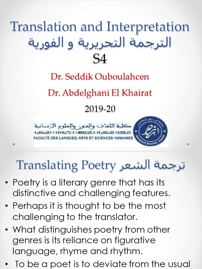 Translation Poetry | PDF | Poetry | Translations
