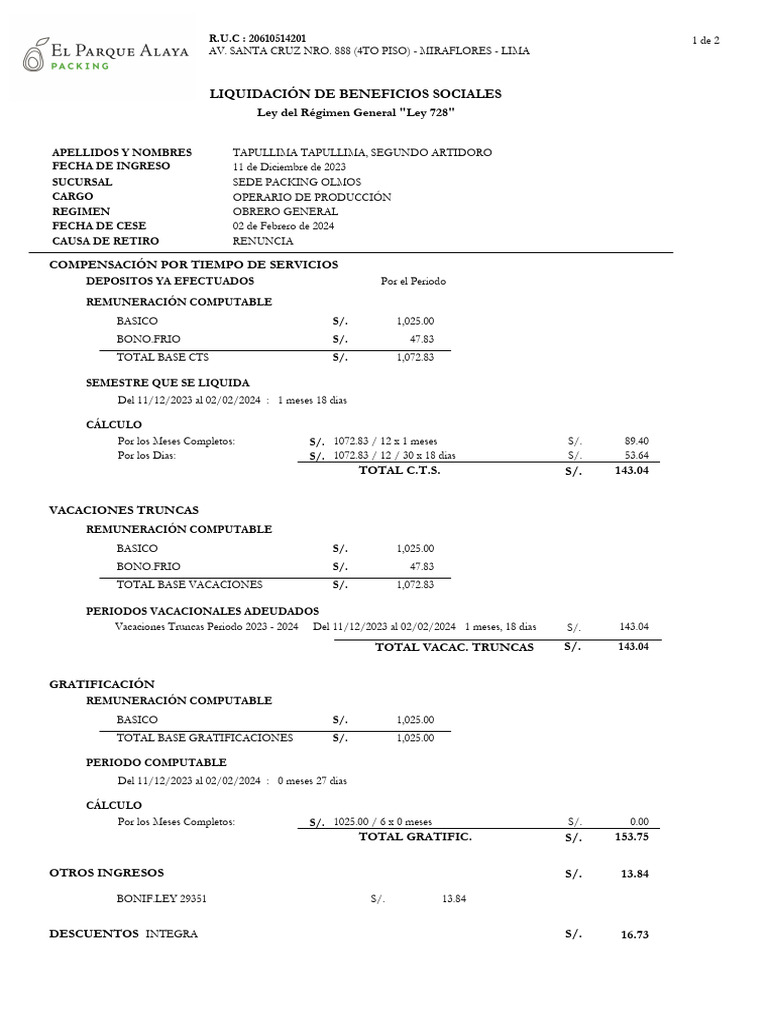 LBS - Tapullima Tapullima Segundo | PDF