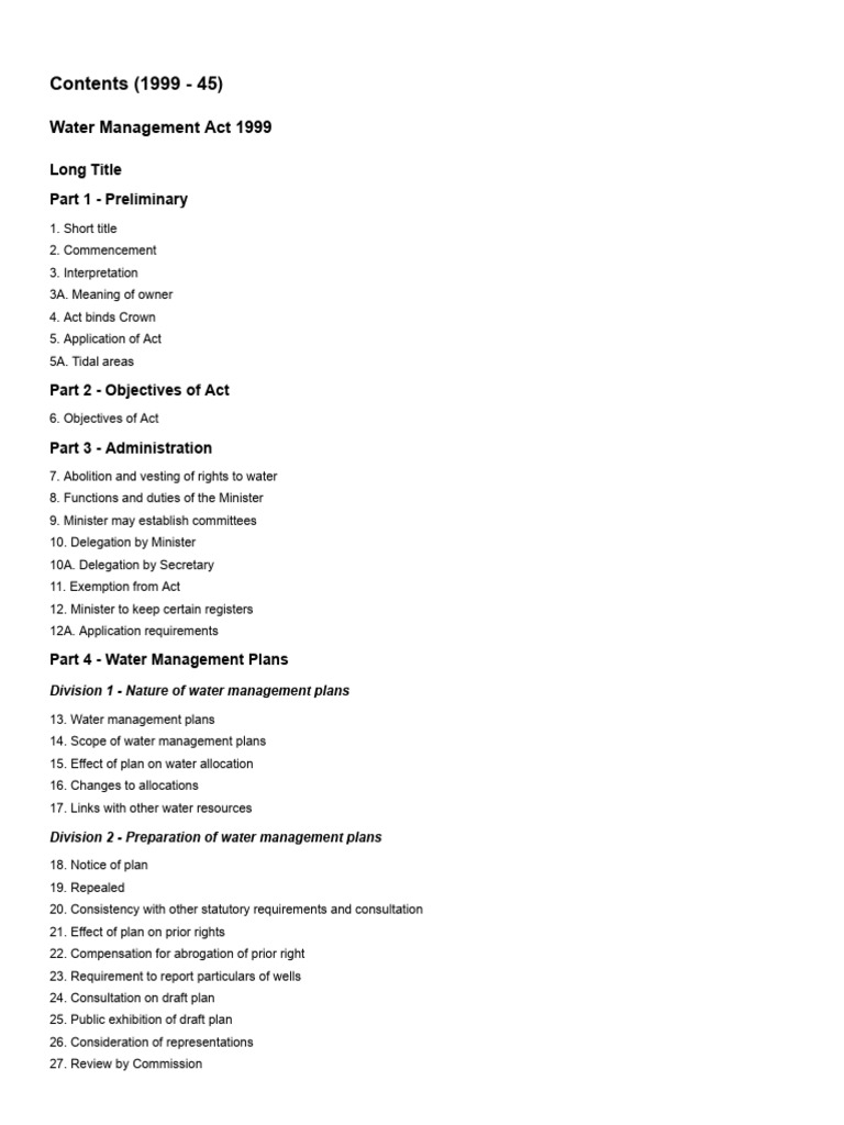 TAS - Water Management Act 1999 | PDF | Lease | License