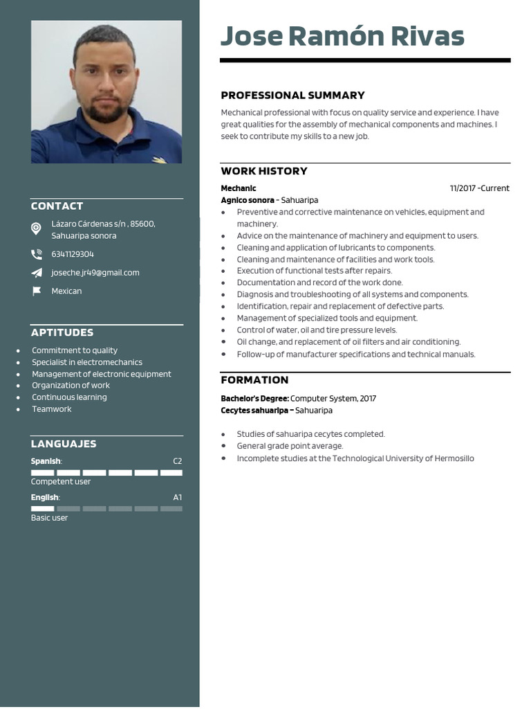 Jose Ramón Rivas: Contact | PDF | Machines | Engineering