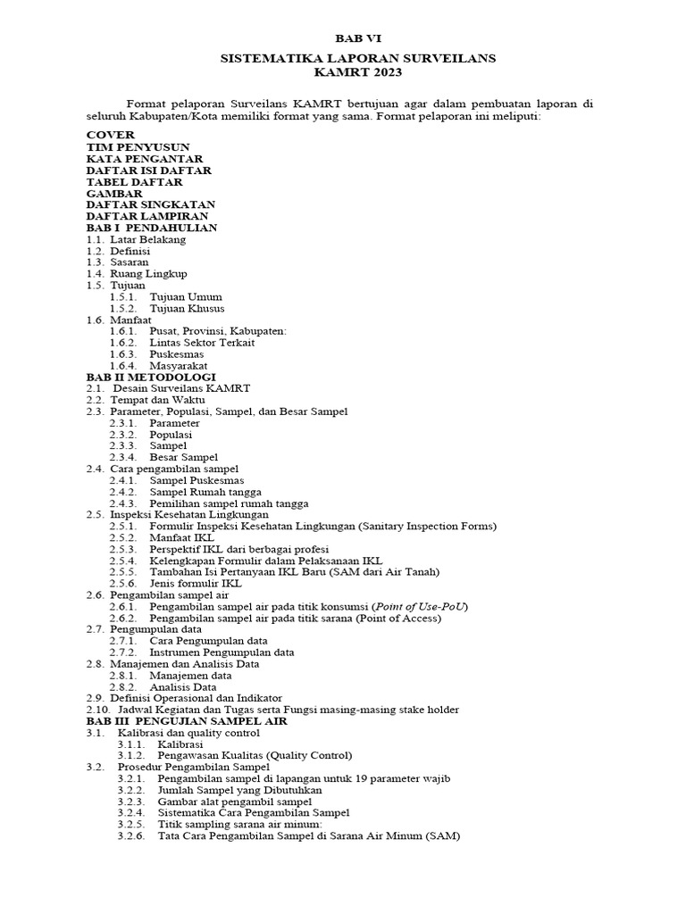 Sistematika Pelaporan | PDF