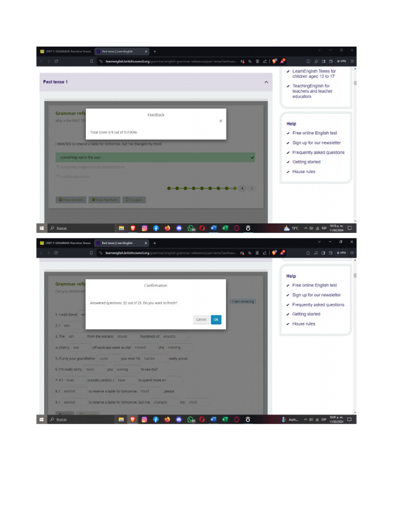 UNIT 2 GRAMMAR Narrative Tenses | PDF