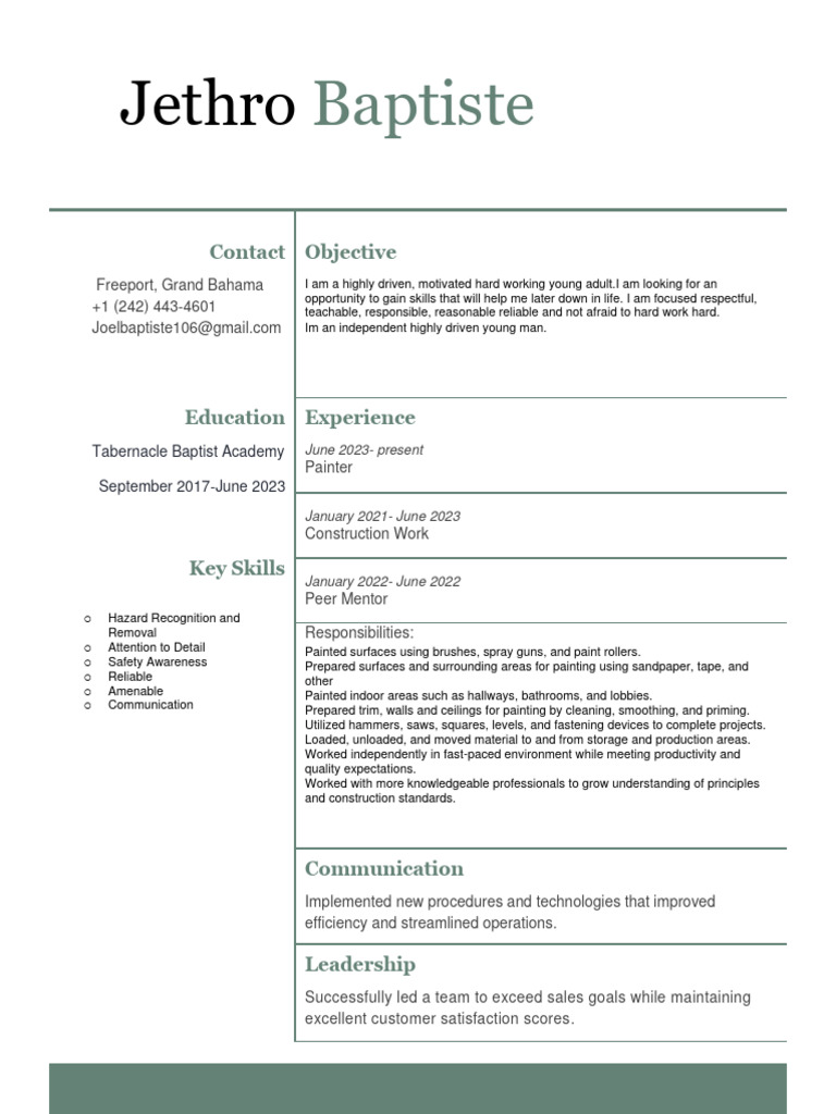 Jethro Resume | PDF