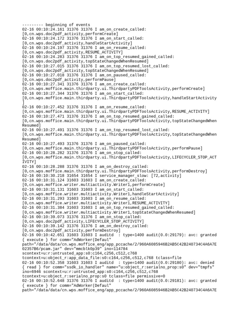 Logcat | PDF | Computer Programming | System Software