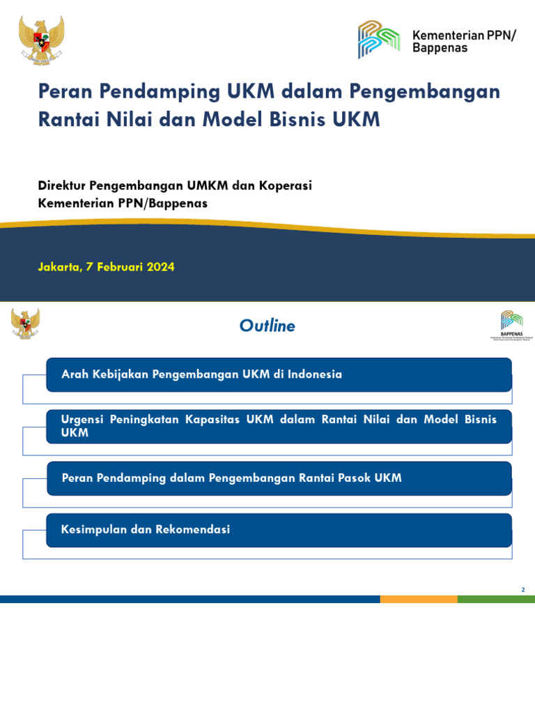 Bahan Paparan Peran Pendamping UKM Dalam Pengembangan Rantai Nilai Dan ...