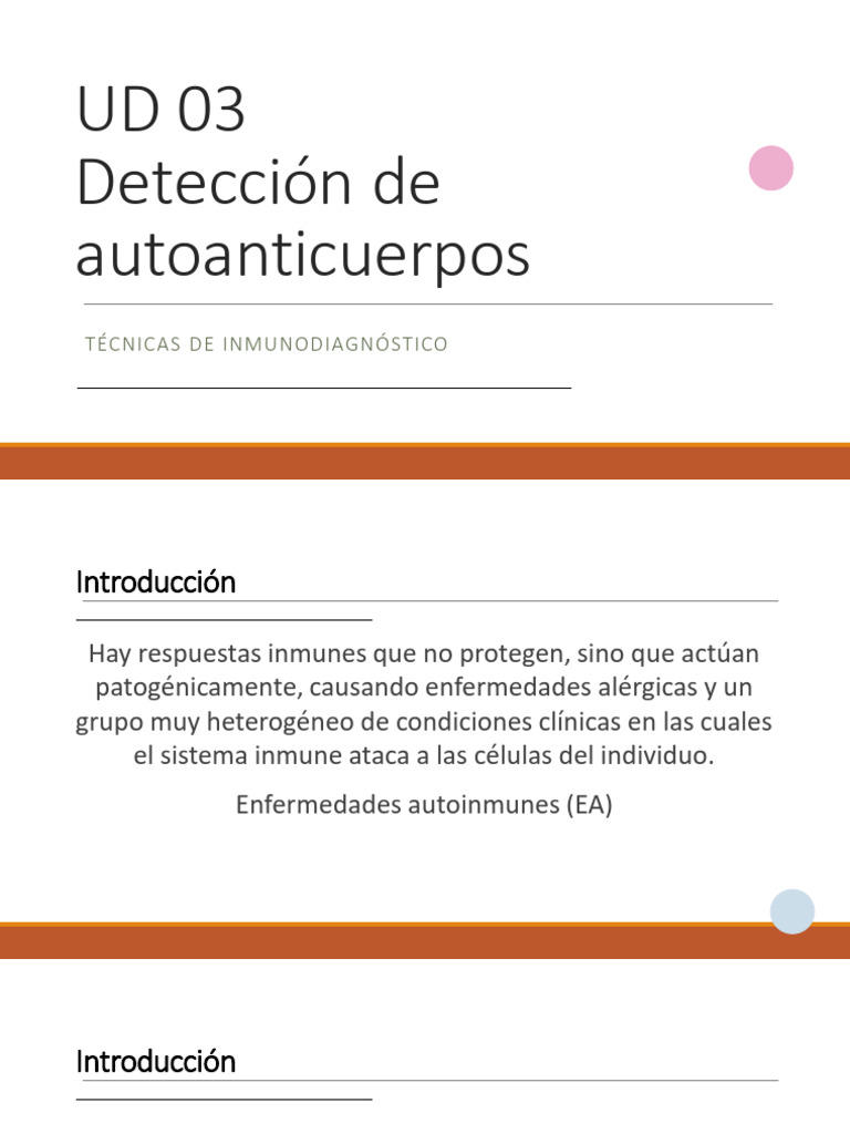 UD 03 Determinación de Autoanticuerpos Presentación | PDF | Enfermedades y trastornos humanos ...