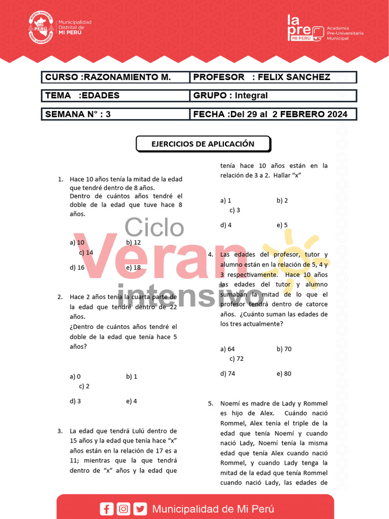 Mi Peru - Semana 3 - RM | PDF