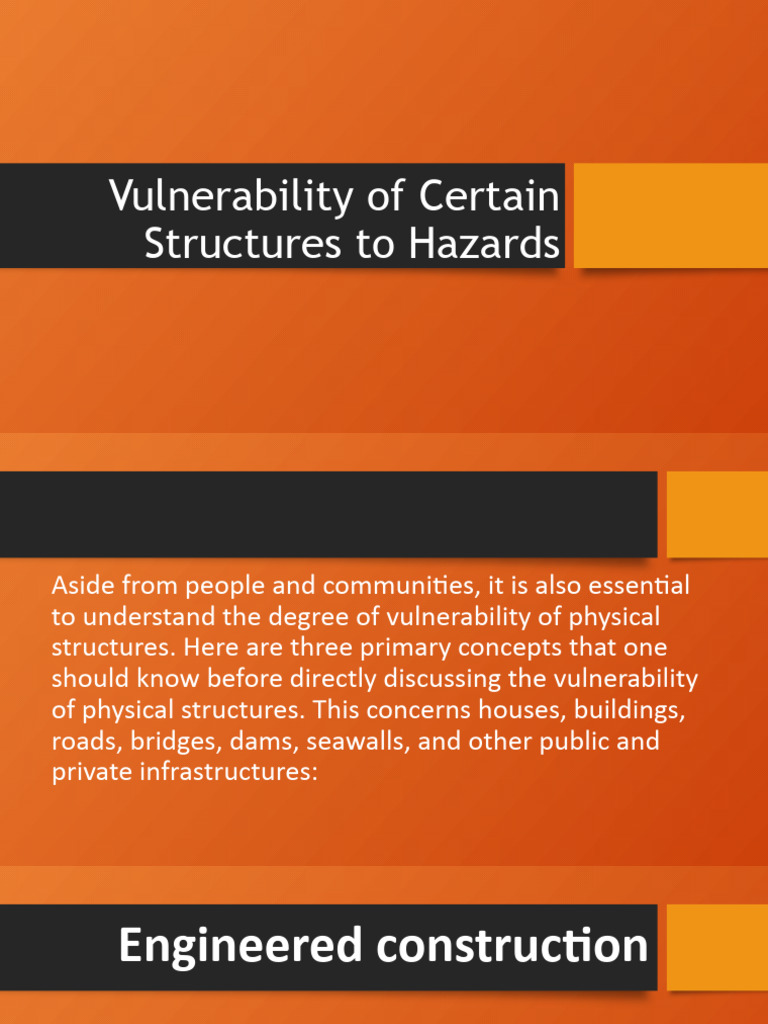 Vulnerability of Certain Structures To Hazards | PDF | Building | Hazards