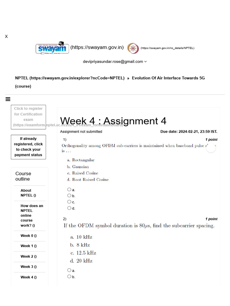Week 4 Nptel | PDF Week 4 Nptel | PDF