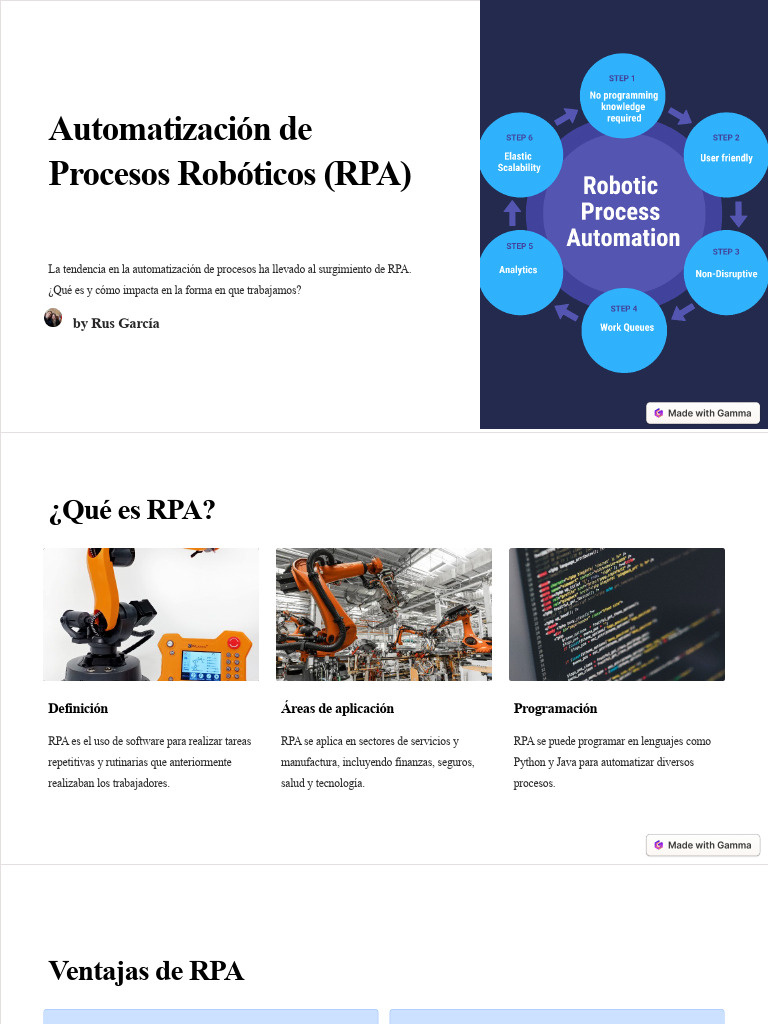 Automatizacion de Procesos Roboticos RPA | PDF | Inteligencia artificial | Inteligencia (IA) y ...