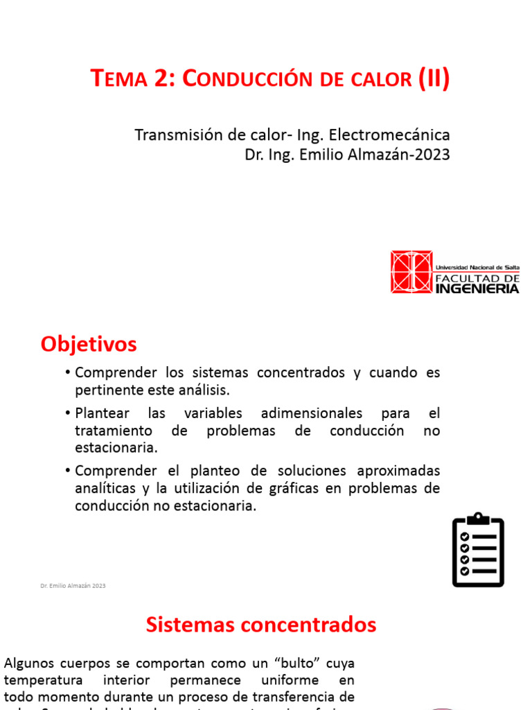 Clase 3 - Conducción de Calor II 5-4-23 | PDF | Conduccion termica | Calor