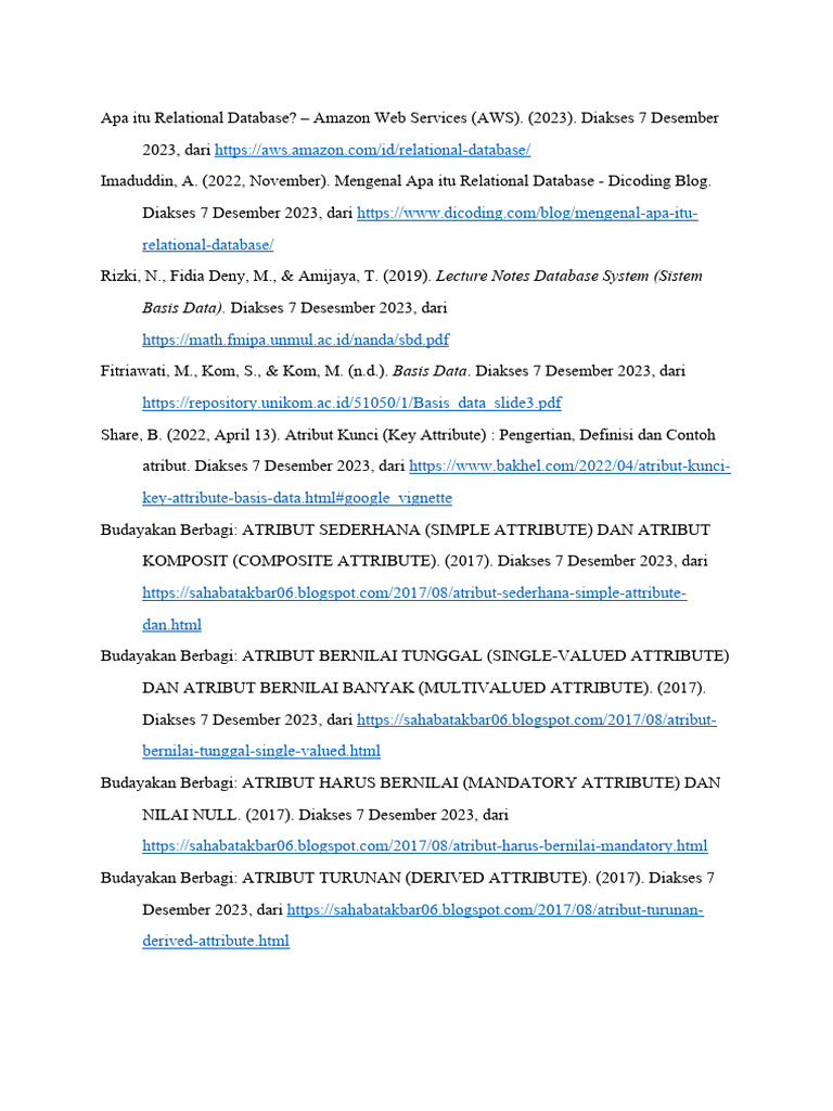 Dasar-dasar Database Relasional | PDF