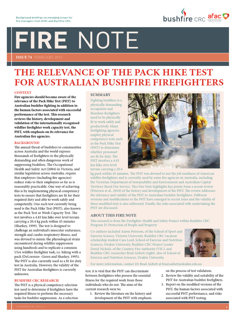 Pack Hike Test Fire Note | PDF | Firefighter | Wildfire