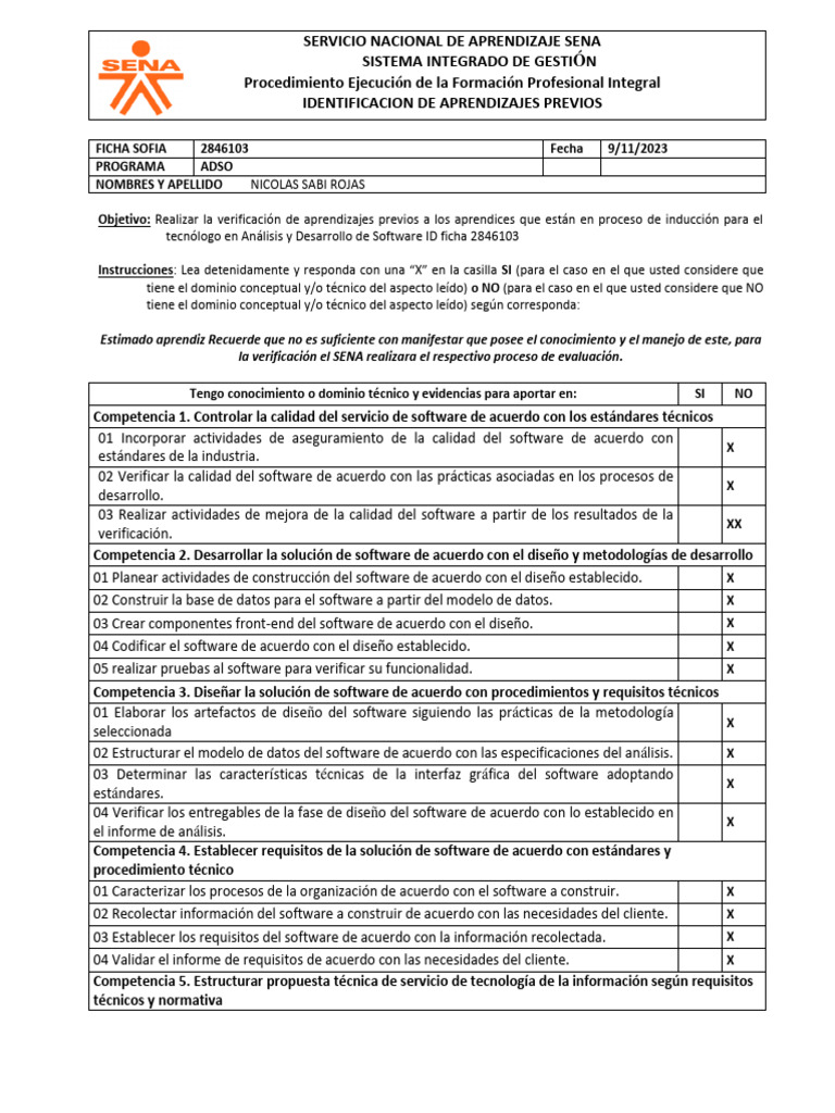 Aprendizajes Previos ADSO | PDF | Software