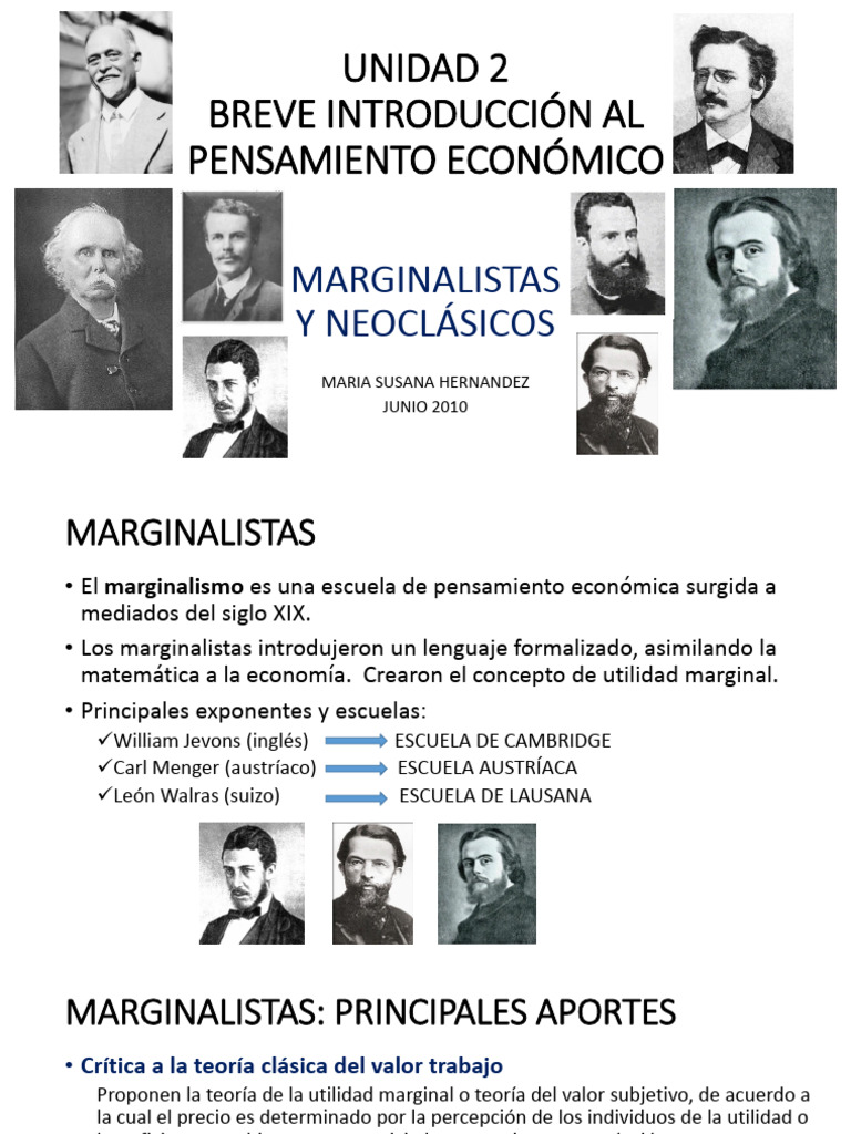 Unidad 2 Marginalistas y Neoclasicos - CBC UBA | PDF | Economía ...