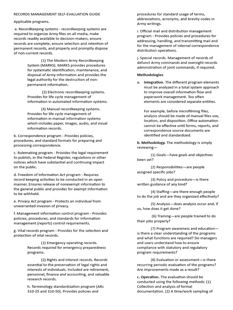 Army Records Management Guide | PDF | Records Management | Information