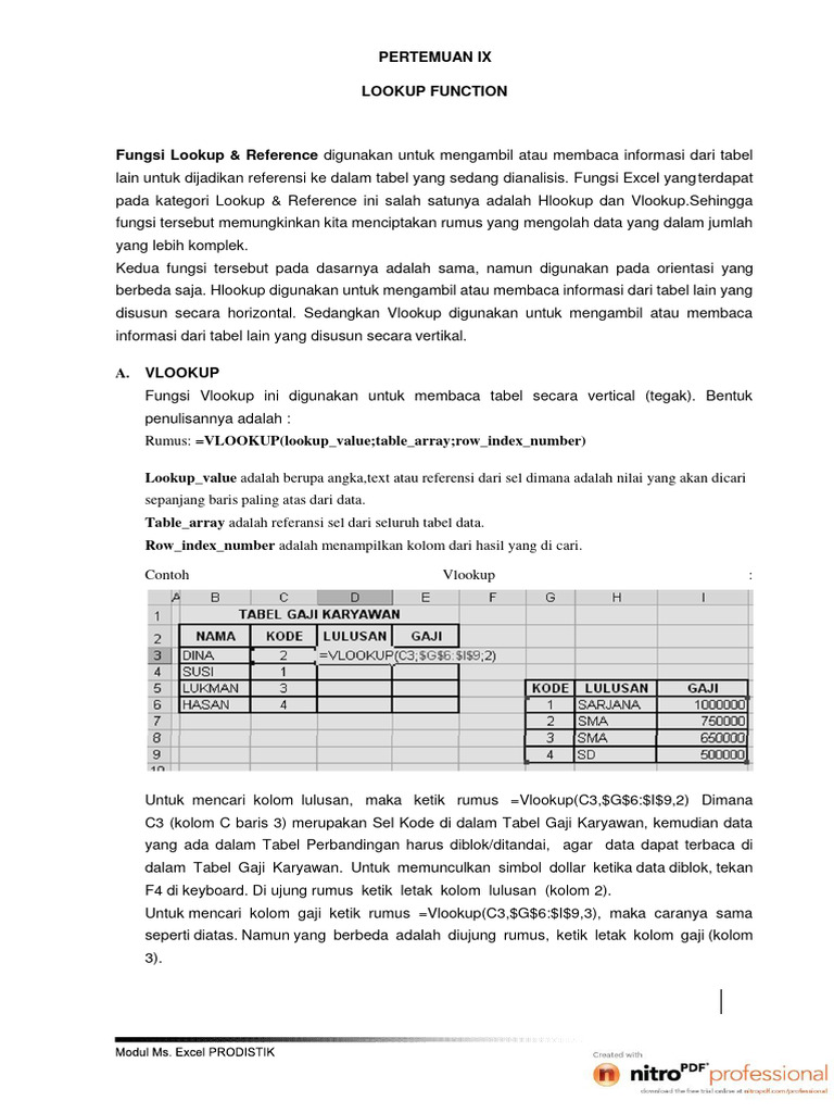 Lookup Function | PDF