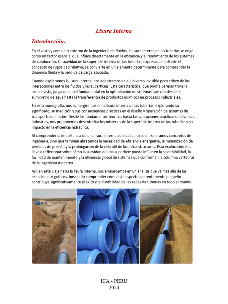 Lisura Interna | PDF | Mecánica | Líquidos