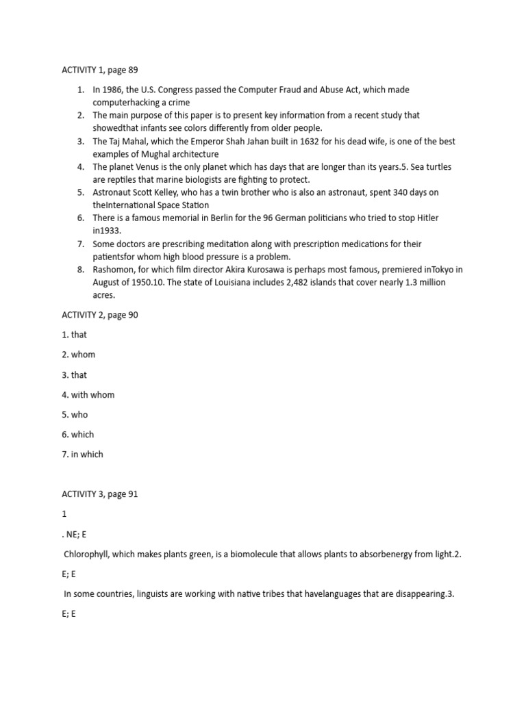 Textbook Exercise | PDF Textbook Exercise | PDF