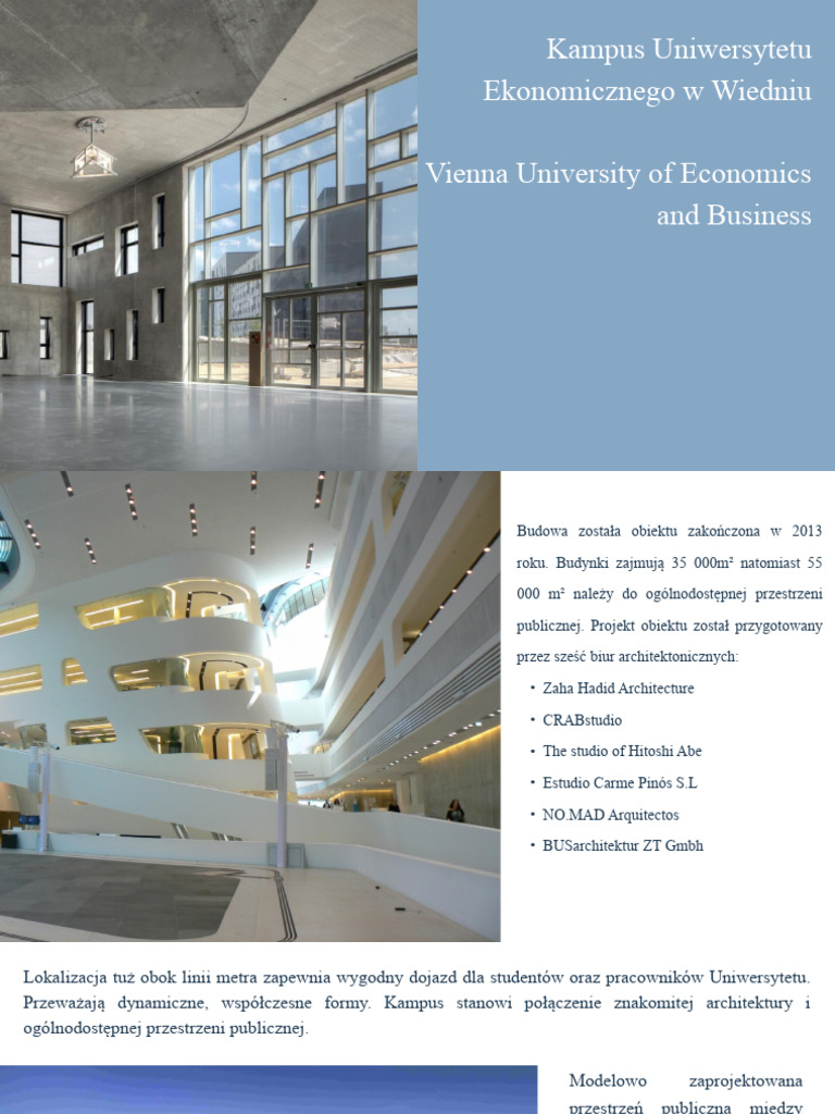 Kopia Kampus Uniwersytetu Ekonomicznego W Wiedniu | PDF