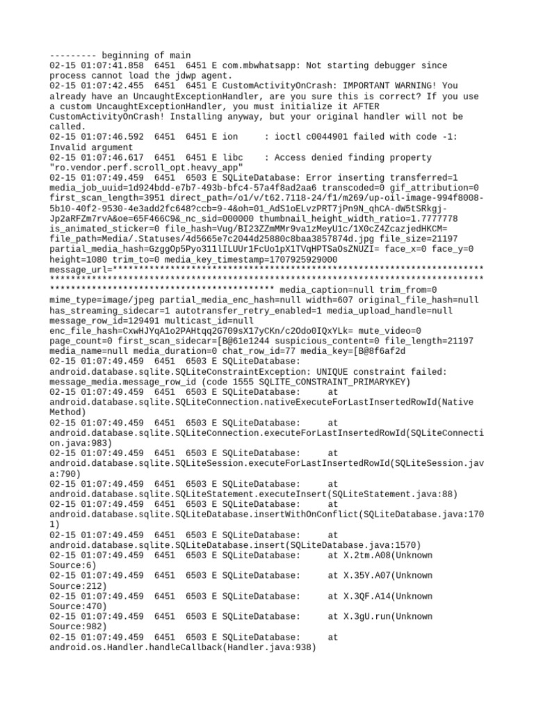 Logcat | PDF | Java (Programming Language) | Data Management