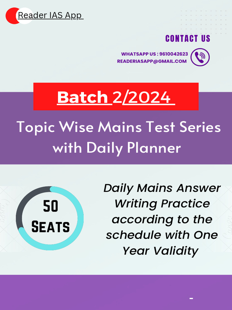 UPSC 2024 Daily Answer Writing Planner | PDF | Ecology