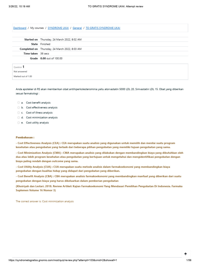 To Gratis Syndrome Ukai - Attempt Review-1 | PDF | Teknologi & Rekayasa